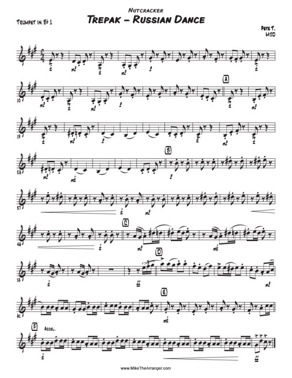 Nutcracker: Trepak Russian Dance - Brass Quartet